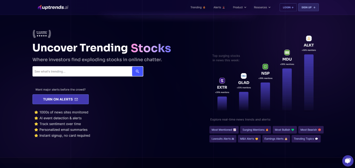 Uptrends AI | Uptrends AI – AI-Powered Stock Market News Monitoring